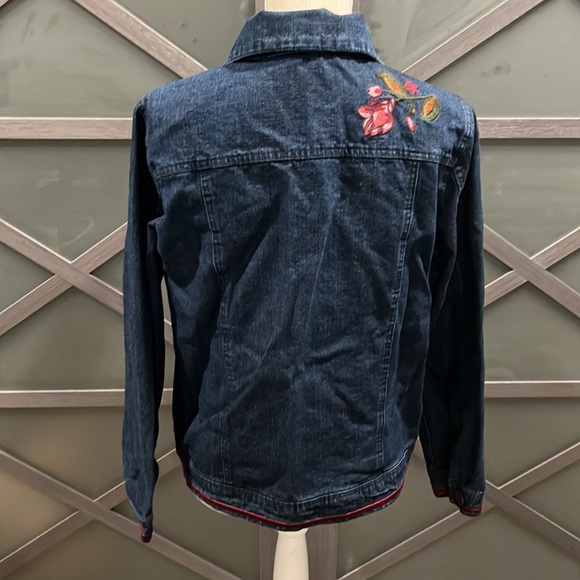 Hannah | Jackets & Coats | Hannah Denim Jacket With Floral Embroidery ...